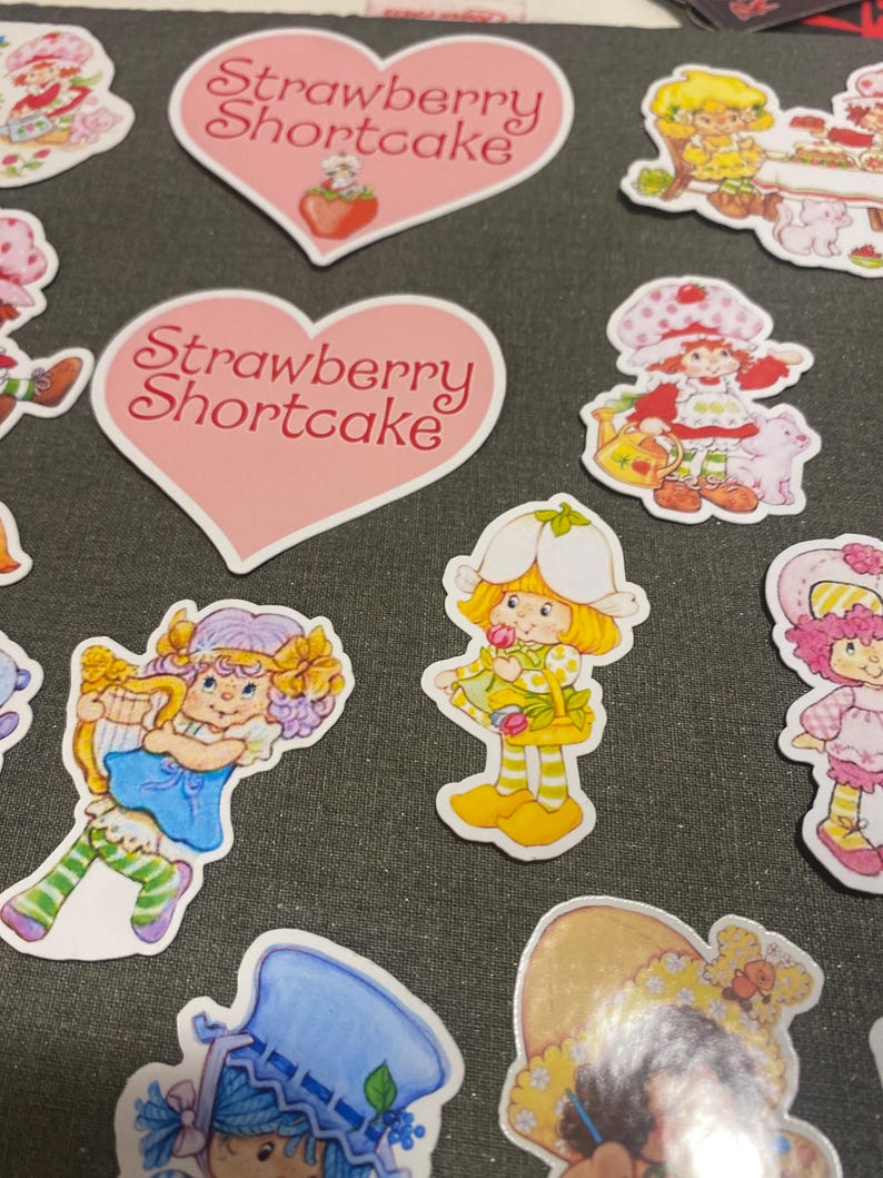 Strawberry Shortcake Sticker Set - Vintage Original Design Die Cut ...