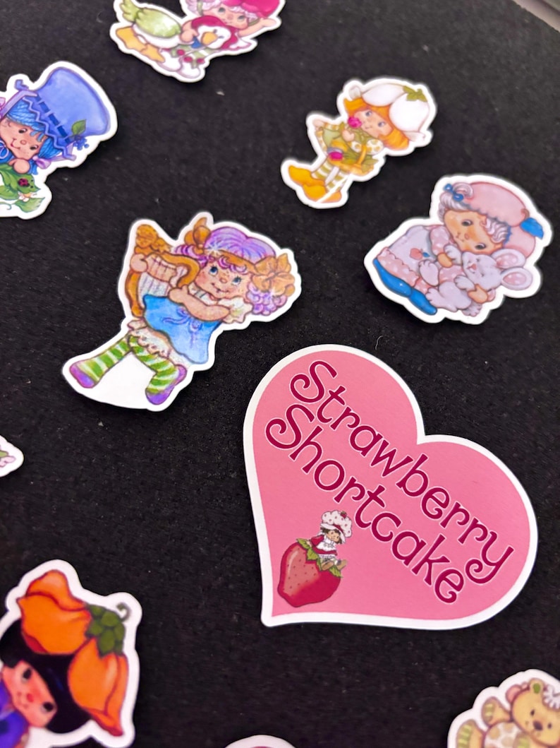 Strawberry Shortcake Sticker Set - Vintage Original Design Die Cut ...