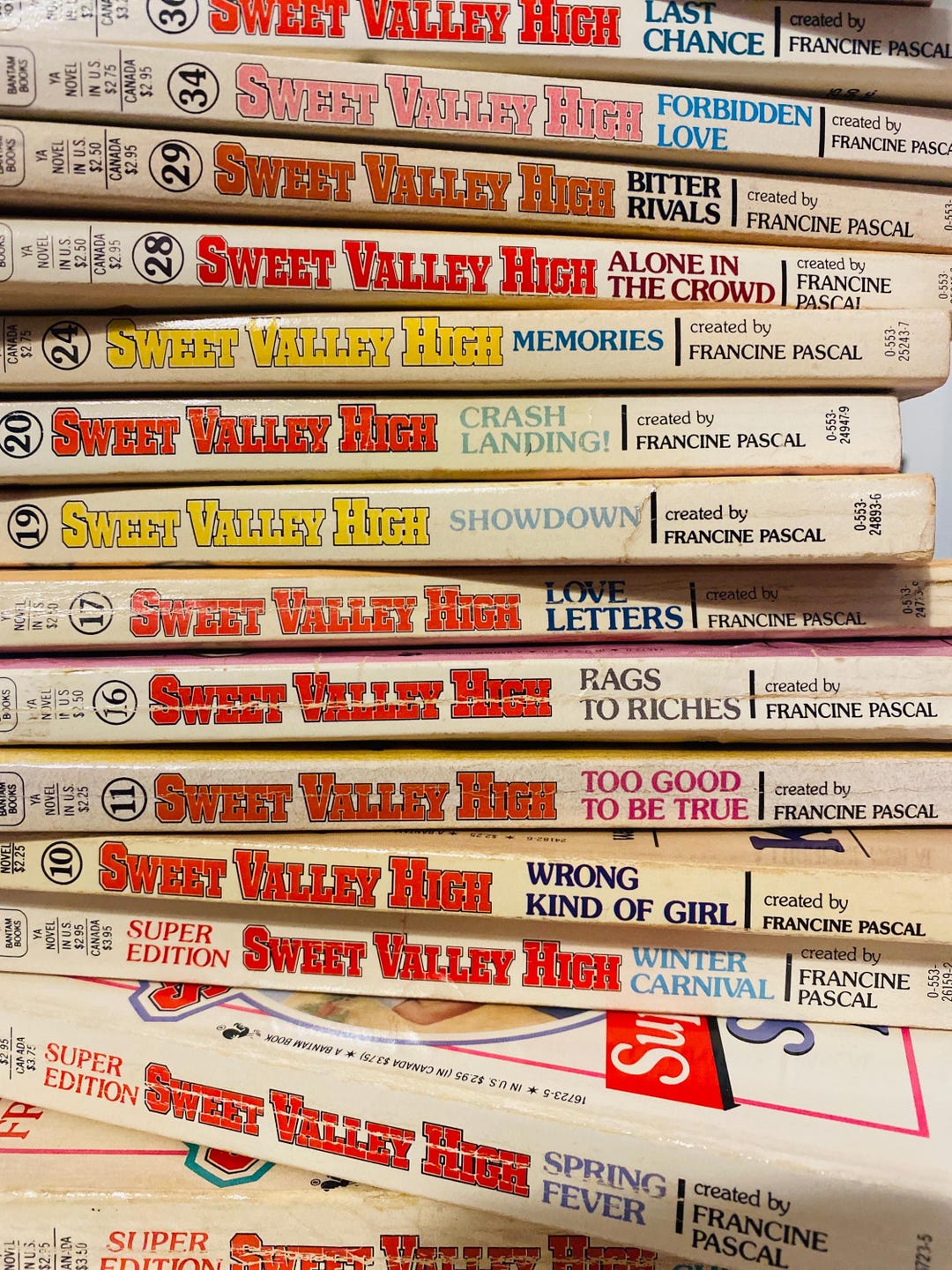 Sweet Valley High Book Series (choose 1) Francine Pascal Teen Drama 80s ...