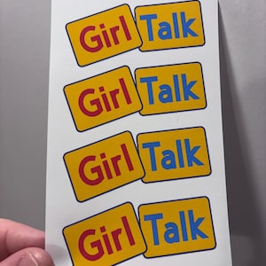 Girl Talk Game Logo Stickers 80's 90's - Etsy UK