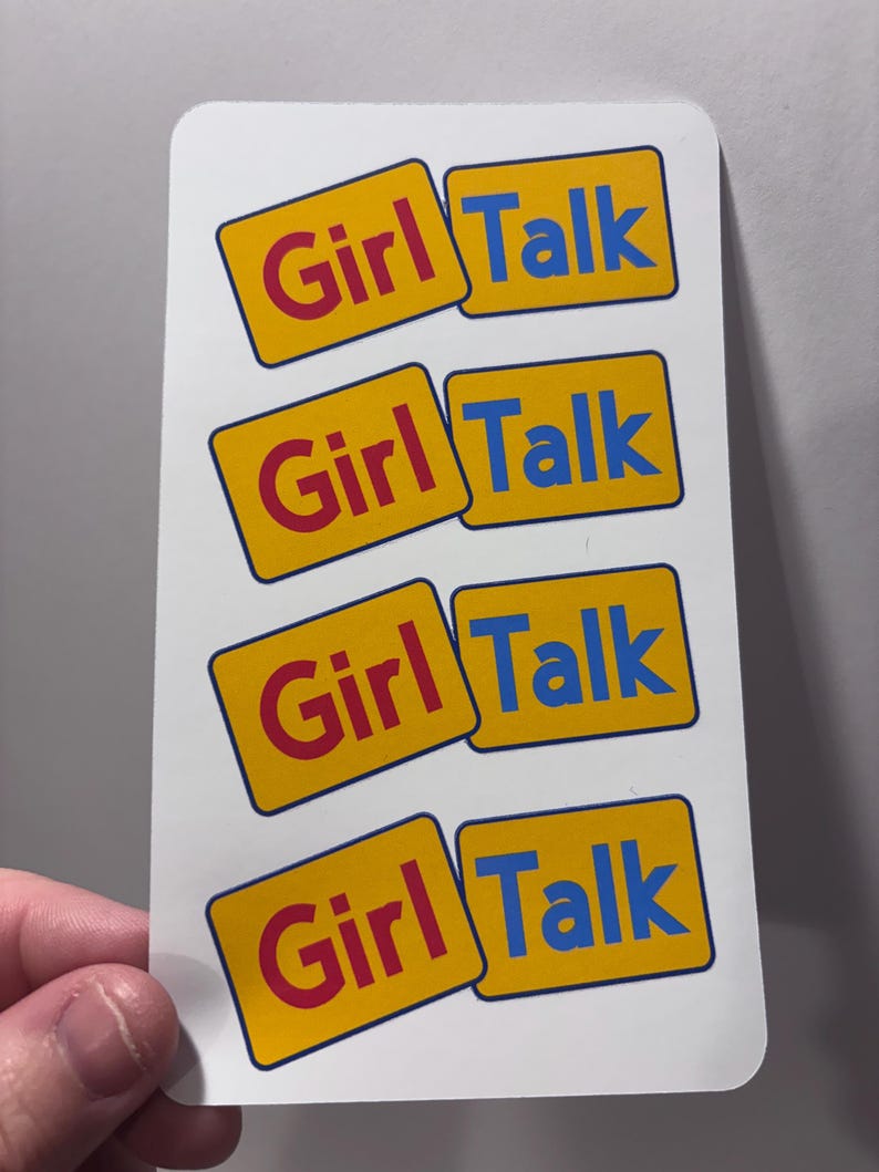 Girl Talk Game Logo Stickers 80's 90's - Etsy UK
