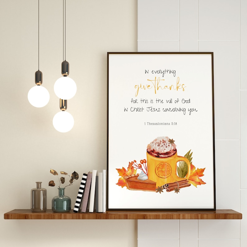 1 Thessalonians 5:18 Give Thanks, Thanksgiving KJV Bible Verse ...