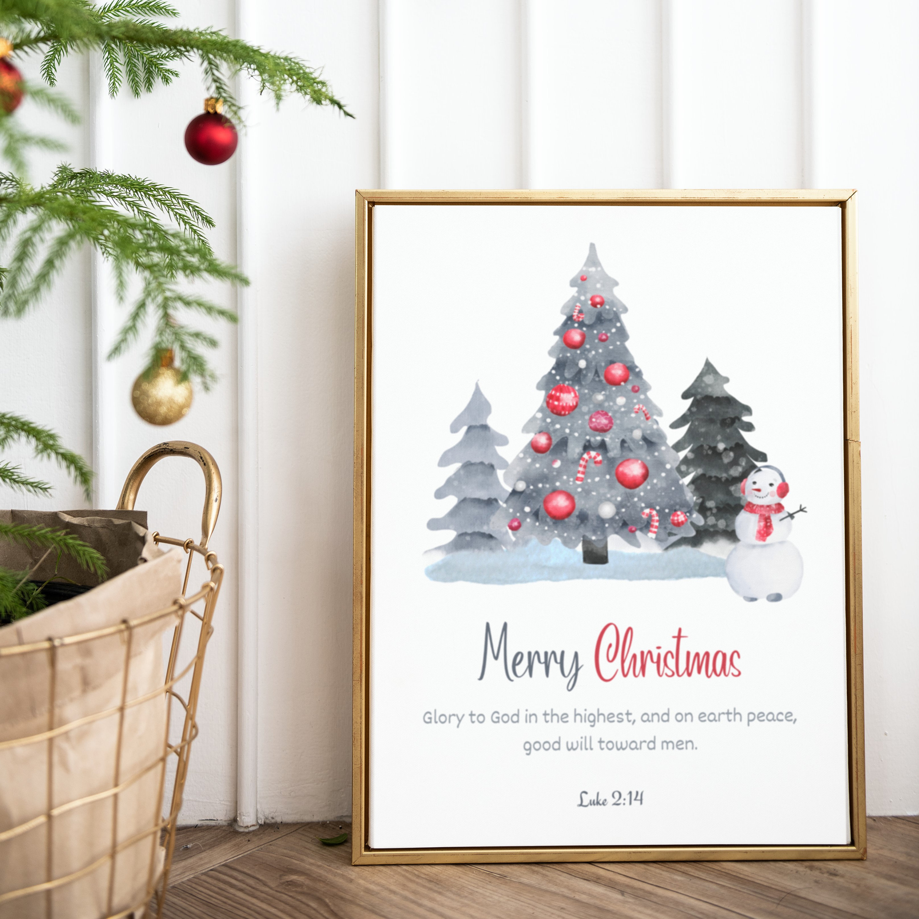 Printable Christmas Bible Verse Bundle Set of 6, Digital Christmas Wall ...