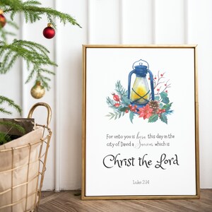 Printable Christmas Bible Verse Bundle Set of 6, Digital Christmas Wall ...