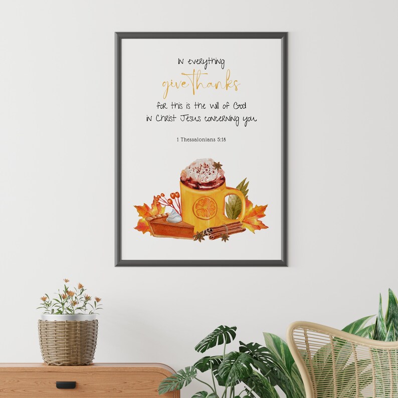 1 Thessalonians 5:18 Give Thanks, Thanksgiving KJV Bible Verse ...