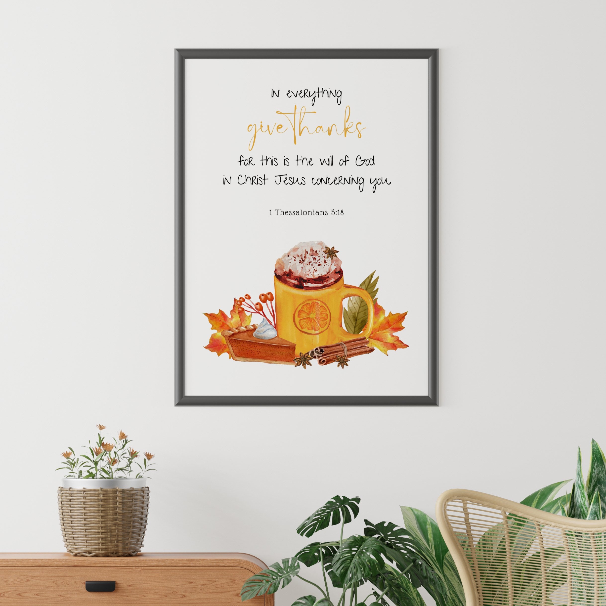 1 Thessalonians 5:18 Give Thanks, Thanksgiving KJV Bible Verse ...