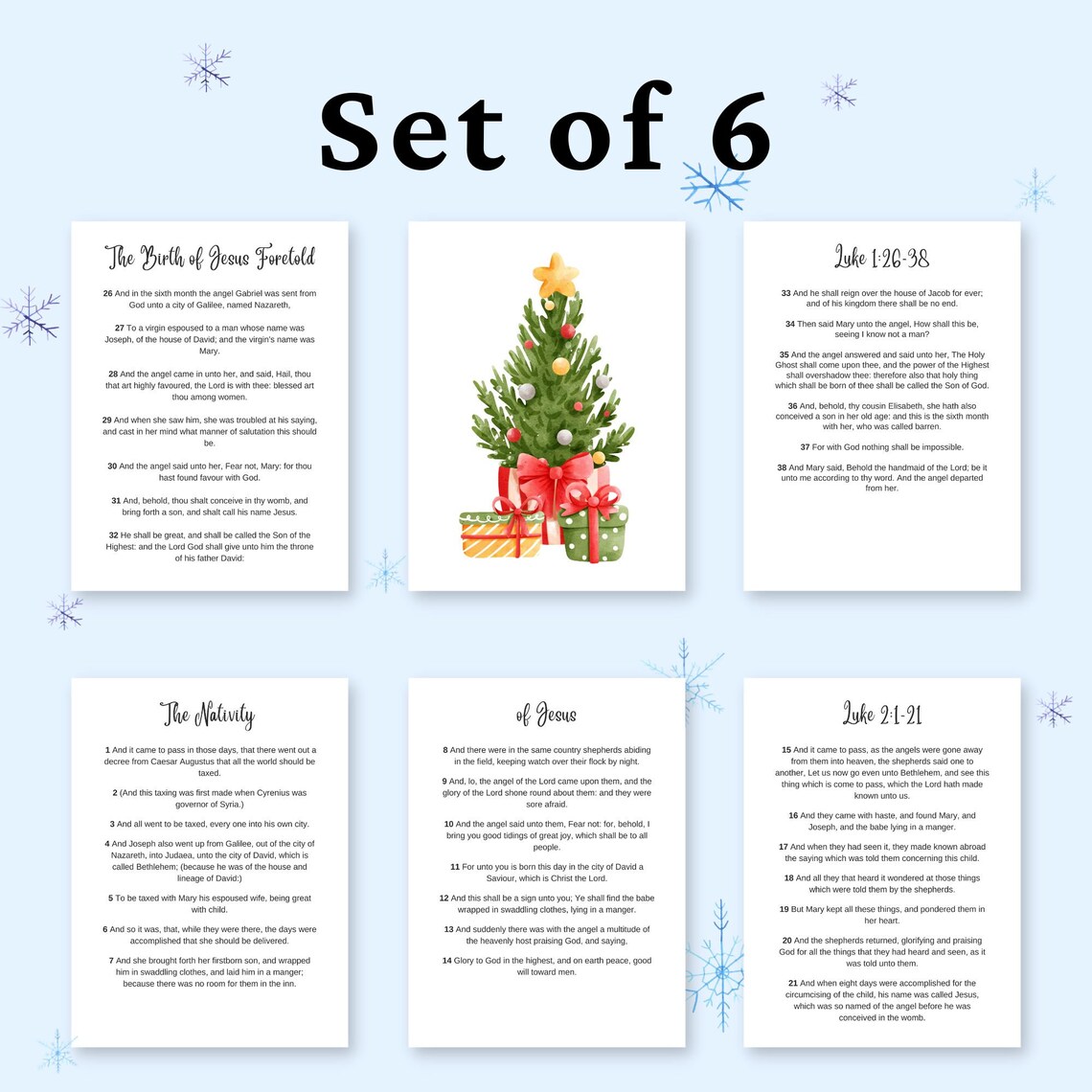 The Nativity of Jesus, KJV Christmas Bible Verse Wall Art Print, the ...
