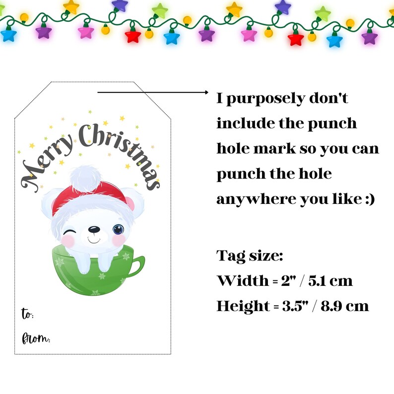 Printable Christmas Gift Tags, Cute Animal Christmas Tags, DIY ...