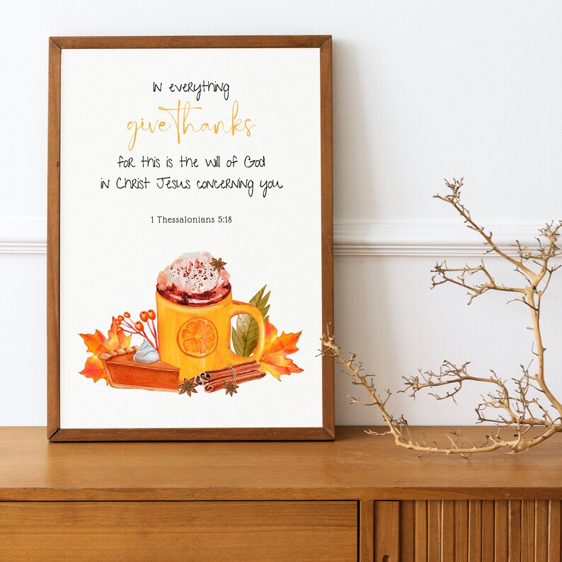 1 Thessalonians 5:18 Give Thanks, Thanksgiving KJV Bible Verse ...