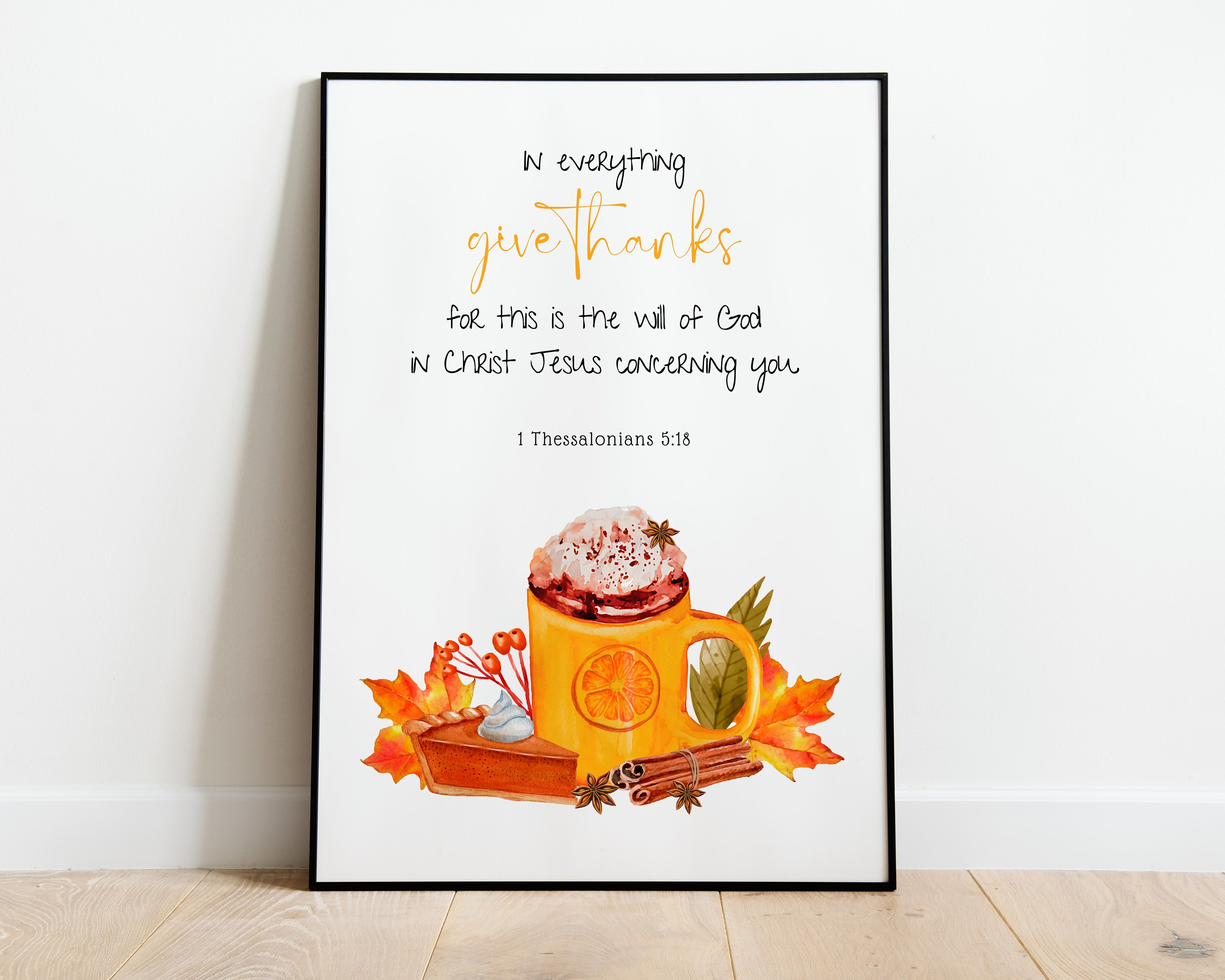 1 Thessalonians 5:18 Give Thanks, Thanksgiving KJV Bible Verse ...
