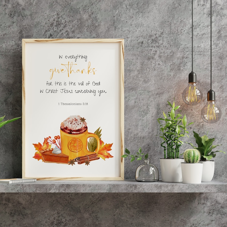 1 Thessalonians 5:18 Give Thanks, Thanksgiving KJV Bible Verse ...