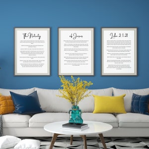 The Nativity of Jesus, Christmas KJV Bible Verse Wall Art Print, the ...