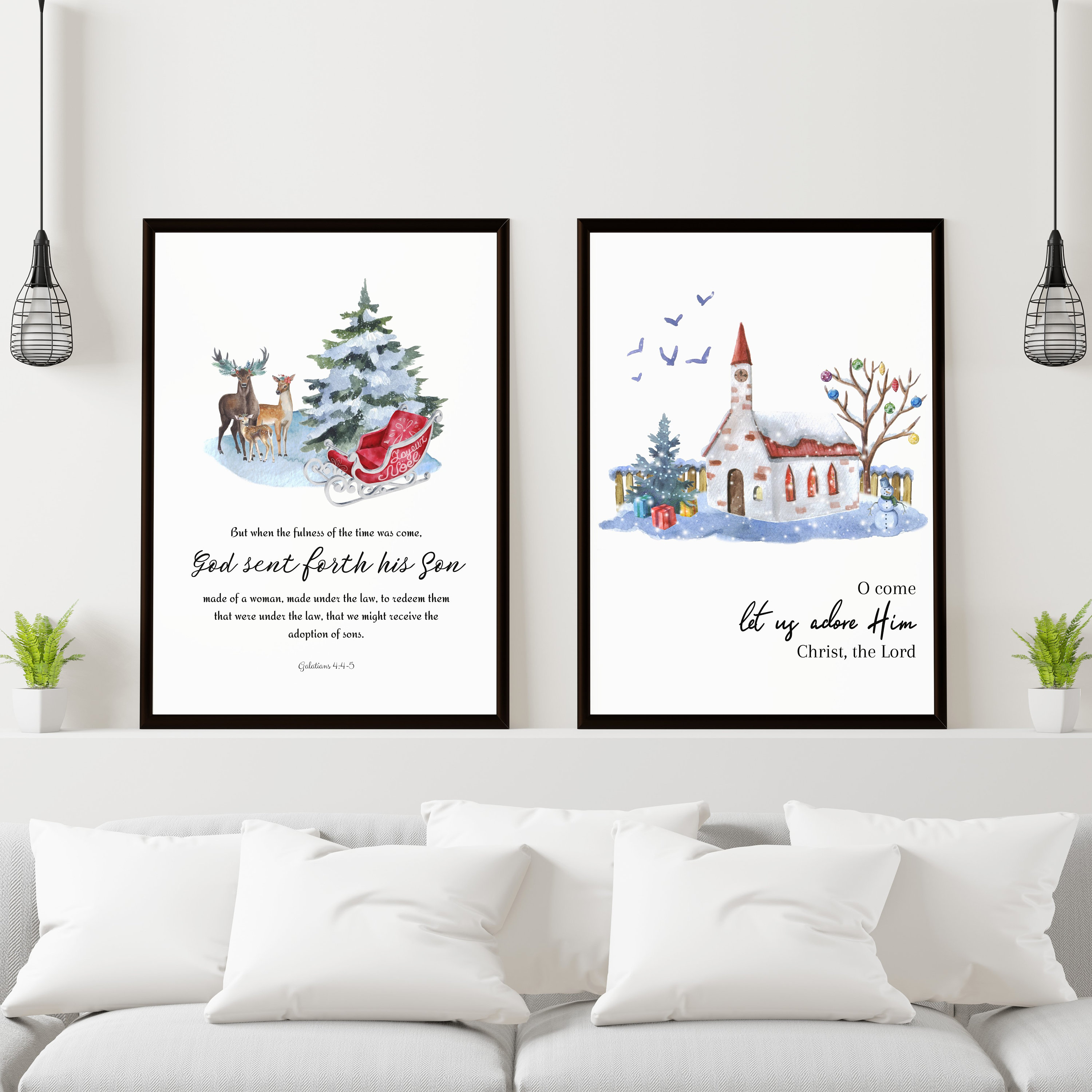 Printable Christmas Bible Verse Bundle Set of 10, Digital Christmas ...