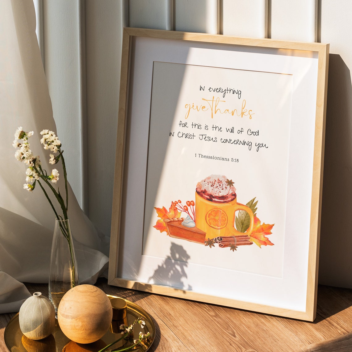 1 Thessalonians 5:18 Give Thanks, Thanksgiving KJV Bible Verse ...