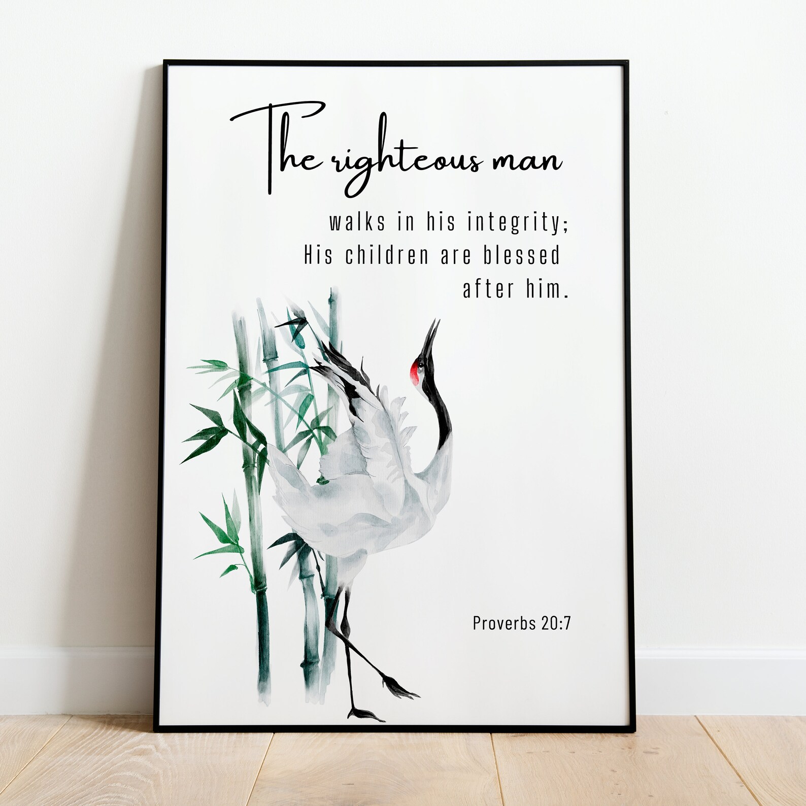 Proverbs 20:7, Gift for Dad, Father's Day Bible Verse, Fathers Day ...