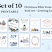 Printable Christmas Bible Verse Bundle Set of 10, Digital Christmas ...