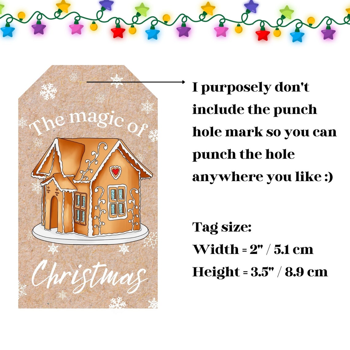 Printable Christmas Gift Tags, Ginger Bread Christmas Tags, DIY ...