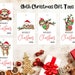Printable Christmas Gift Tags, Ginger Bread Christmas Tags, DIY ...