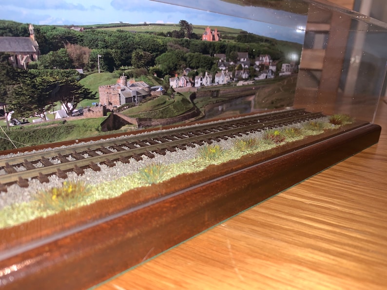 Display Case for a Oo Gauge Hornby Locomotive Train.with Fixed Track ...
