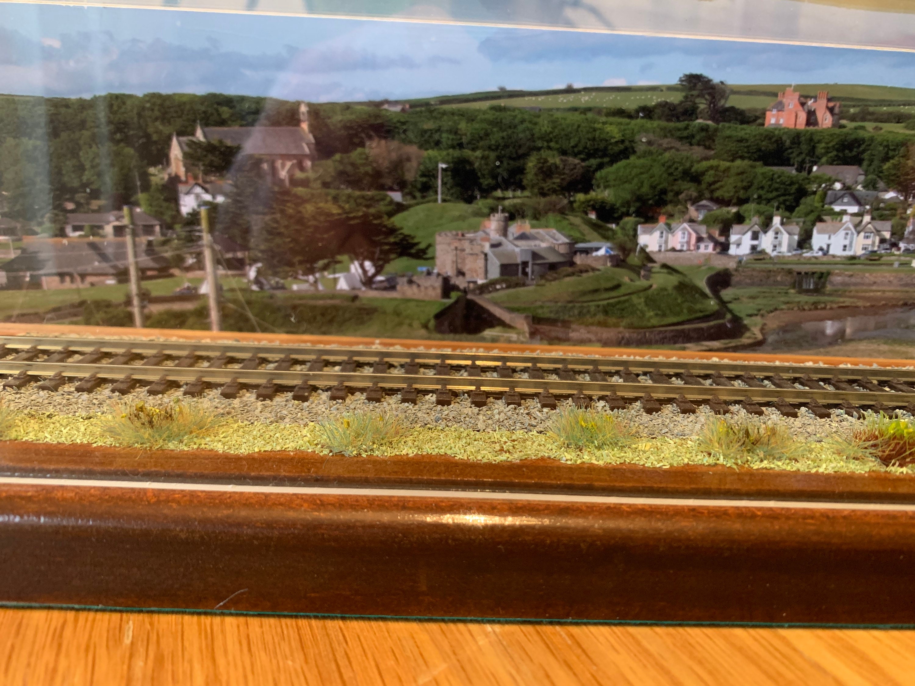 Display Case for a Oo Gauge Hornby Locomotive Train.with Fixed Track ...