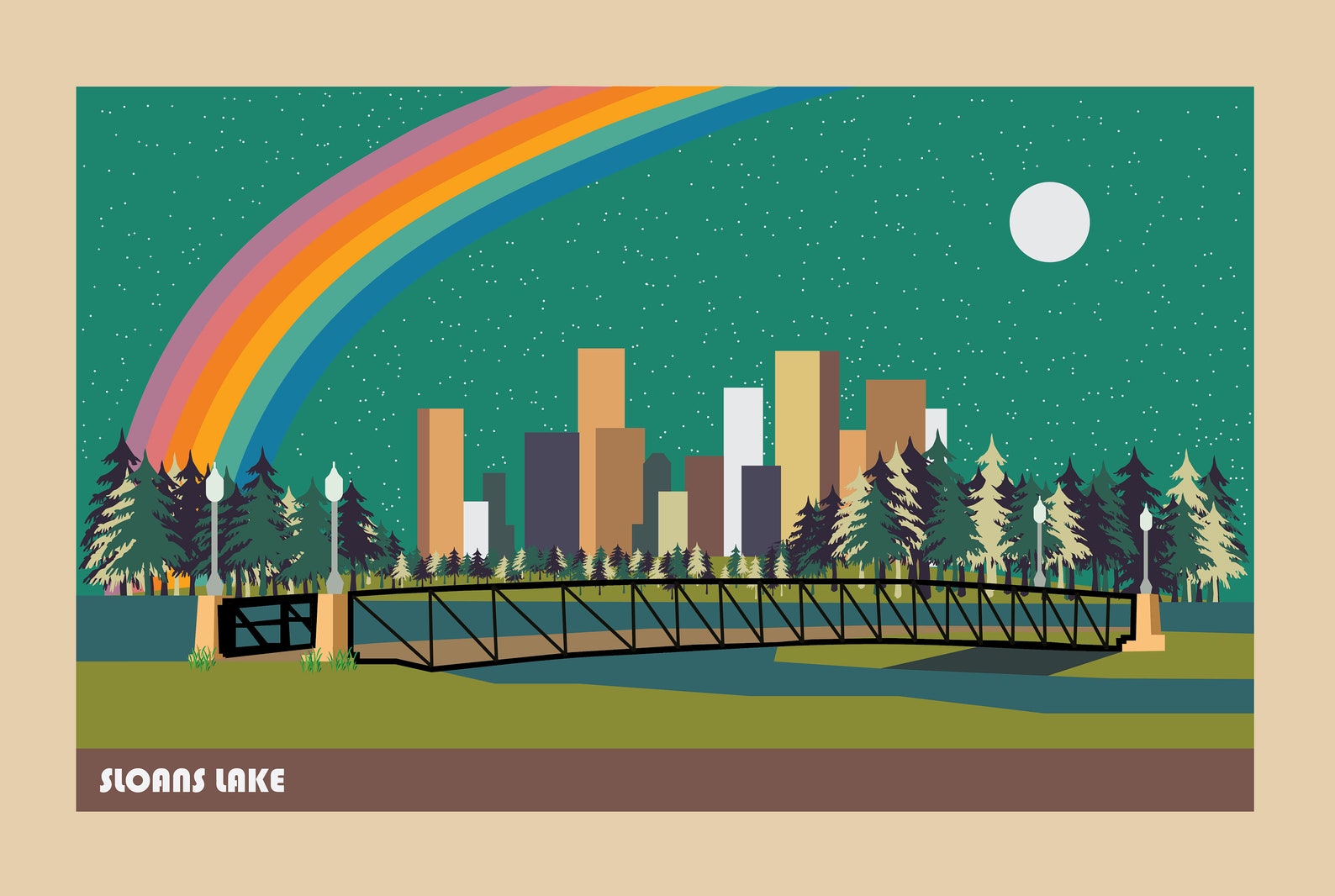 Denver Poster Denver Wall Art Denver Travel Poster Colorado - Etsy