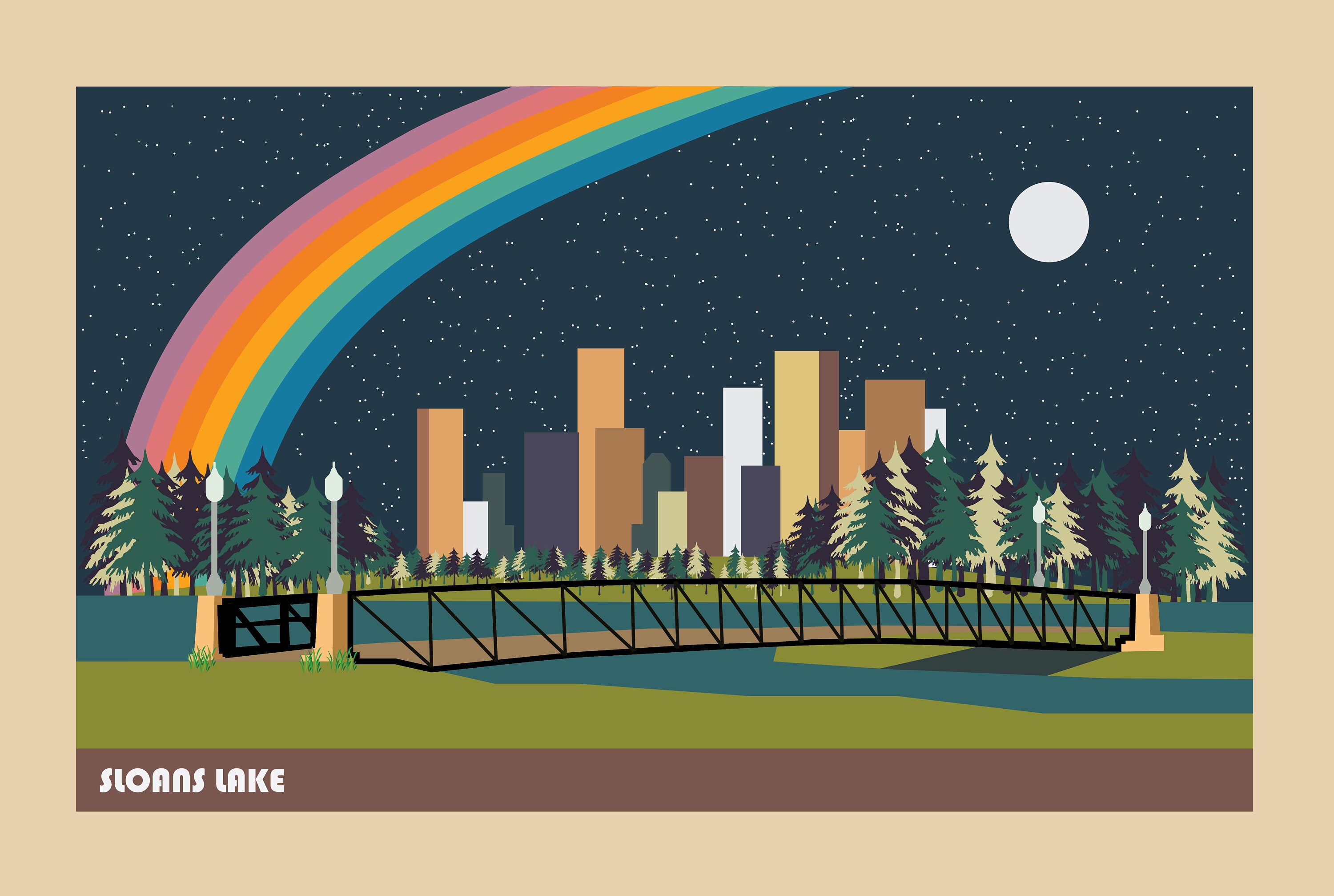 Denver Poster Denver Wall Art Denver Travel Poster Colorado - Etsy