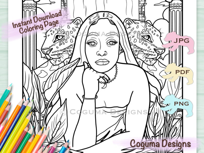 Printable Coloring Page Inner Wisdom - Etsy