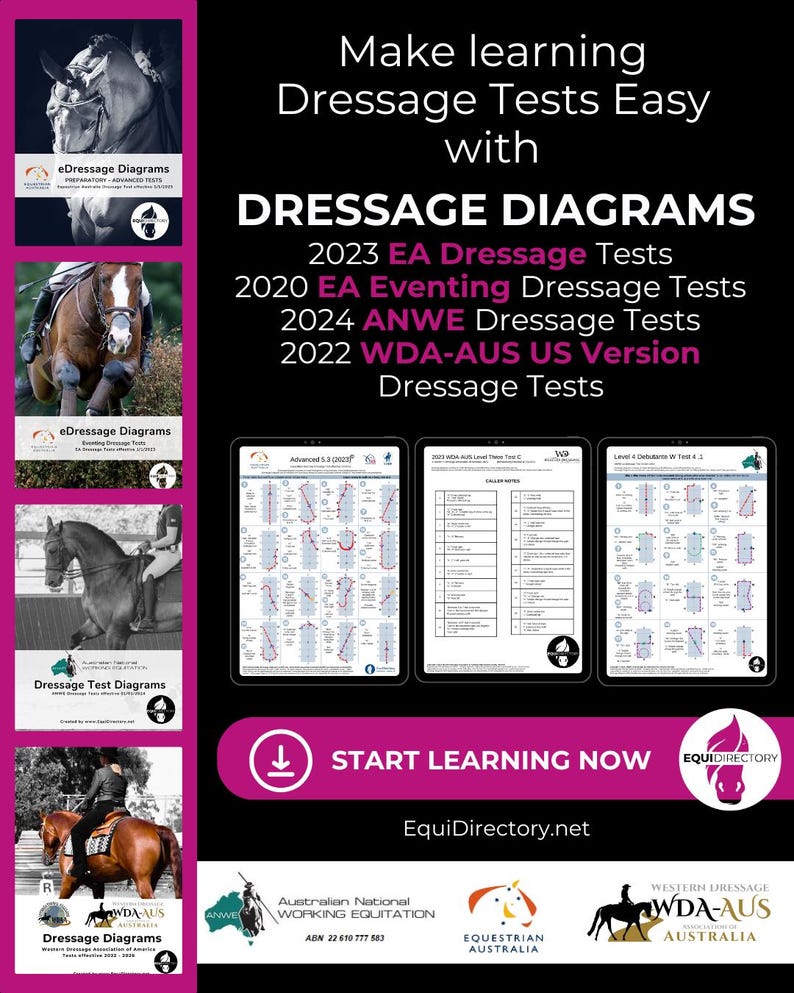 Dressage Test Diagrams - 2023 Equestrian Australia Dressage Tests ...