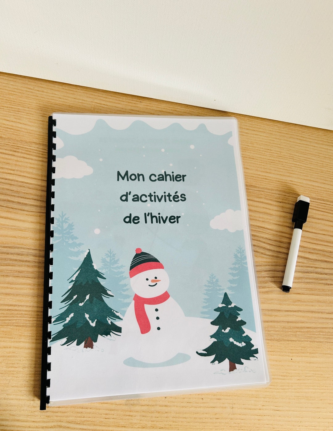 French Activity Booklet on Winter for Children Aged 2 to 6, Preschool ...