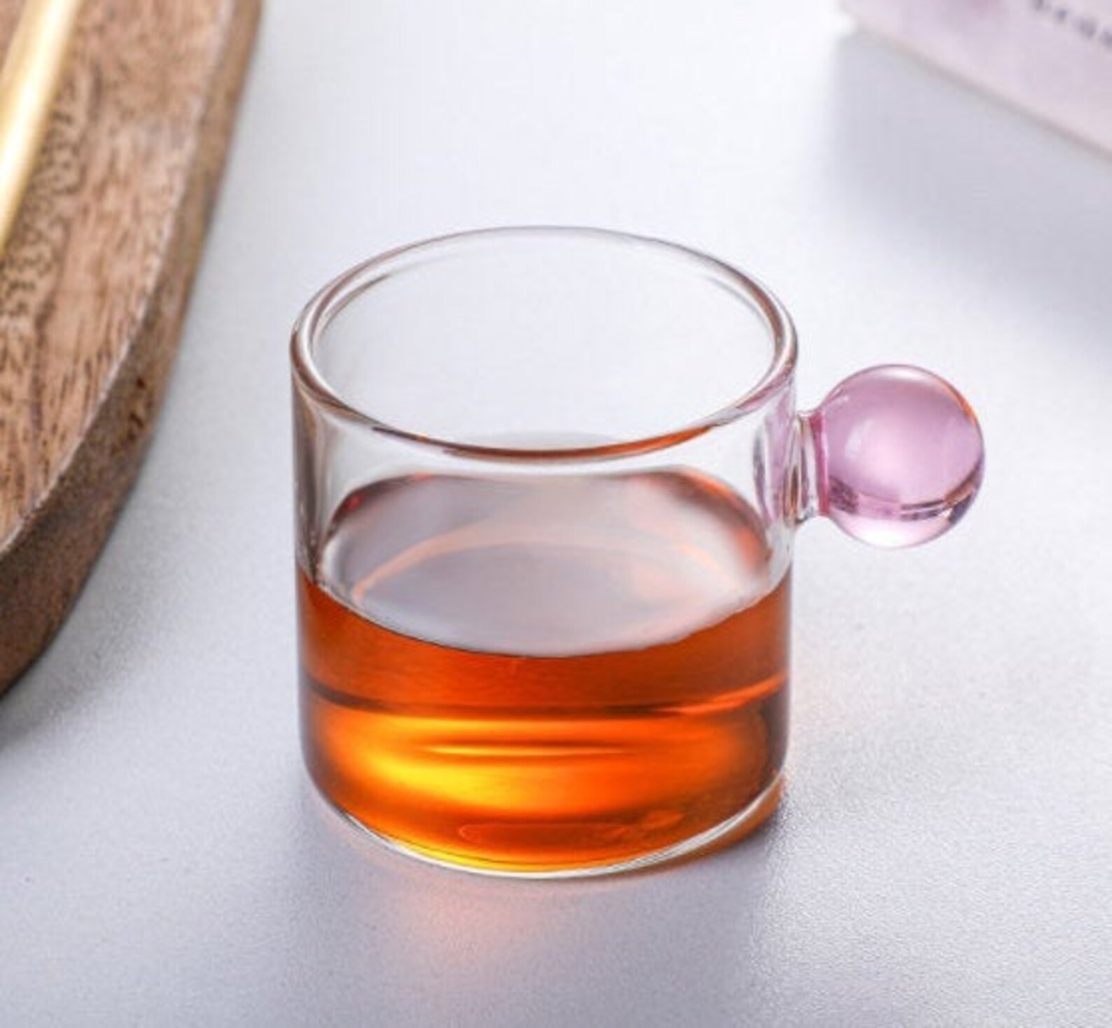 Set of 4 Handmade Tea Glass With Cute Knob Shaped Handle - Etsy