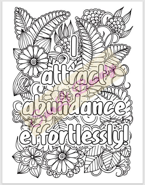 Affirmation Coloring Book | Etsy
