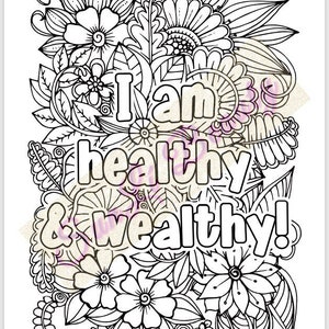 Affirmation Coloring Book | Etsy