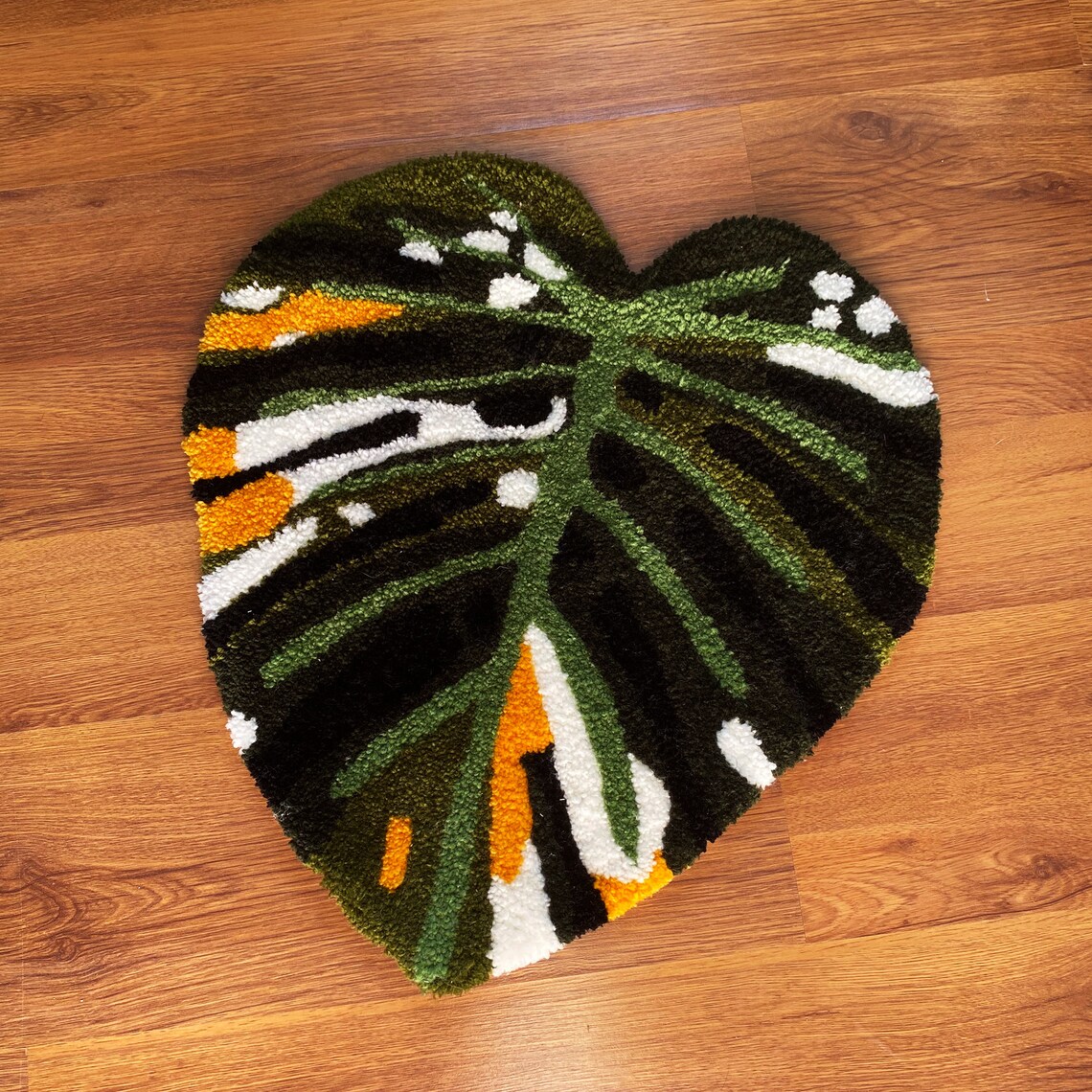 Monstera Tufted Rug Custom Flower Tufted Rug Handmade Tufted - Etsy