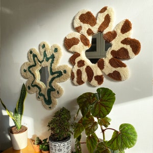Handmade Tufted Wavy Rug Mirrors / Tufted Mirror - Etsy