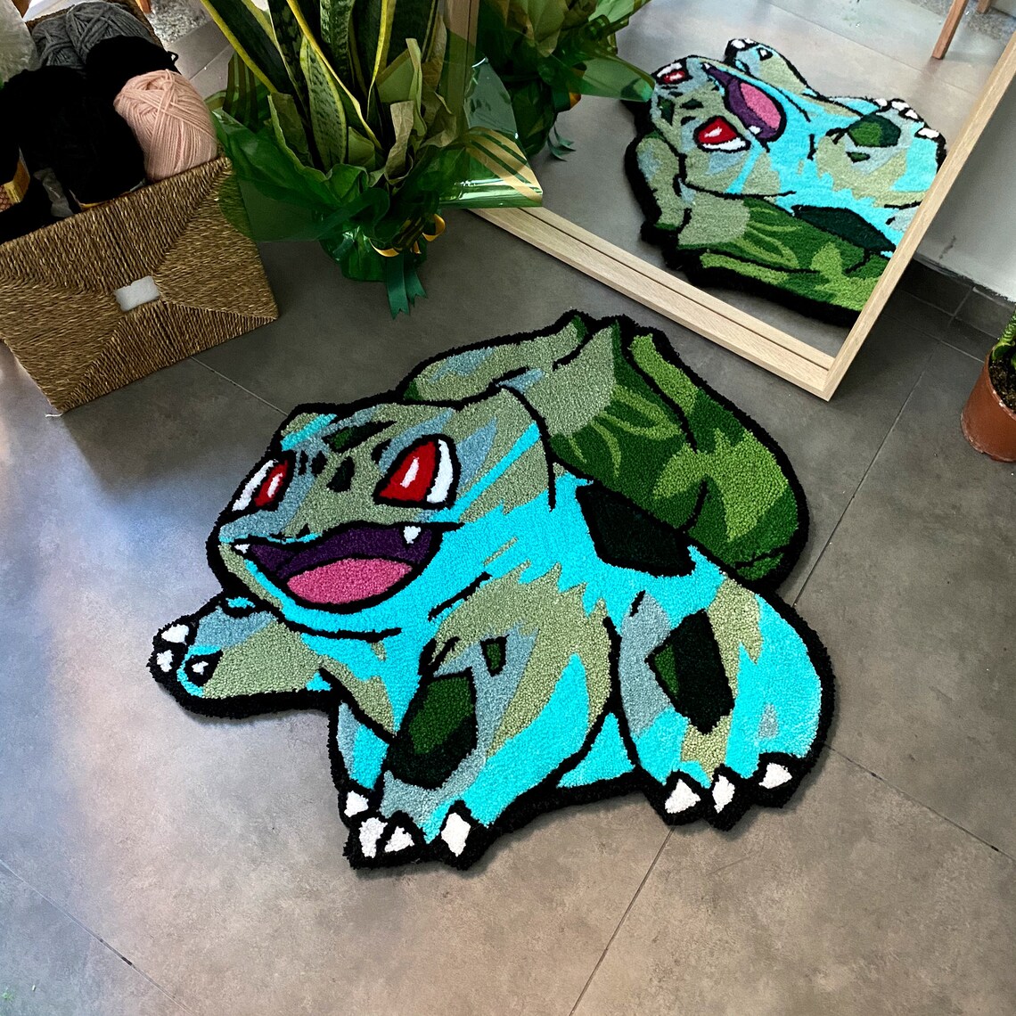 Bulbasaur Tufted Rug Pokémon Tufted Rug Custom Anime Tufted - Etsy