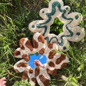 Handmade Tufted Wavy Rug Mirrors / Tufted Mirror - Etsy