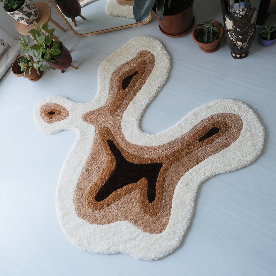 Wavy Rug Design / Aesthetic Rug Design / 100% Handmade Tufted - Etsy