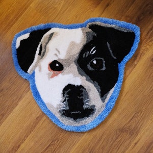 Custom Animal Portraits Tufted Rug, Pet Portrait Tufting Rug, 100% ...