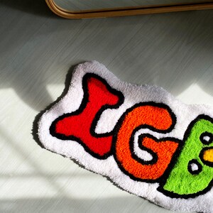 LGBTQ Tufted Rug, Rainbow Wall Hanging Tufted,pride Gift, Home Decor ...