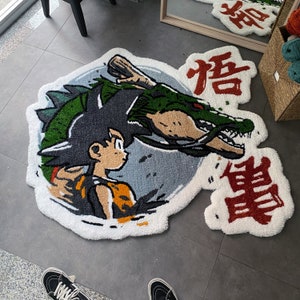 Custom Anime Tufted Rug, Dragon Tufted Rug, Handmade Tufted Anime ...
