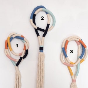 Colorful Macrame Decorative Knots, Modern Wall Hanging Art, Fiber Art ...