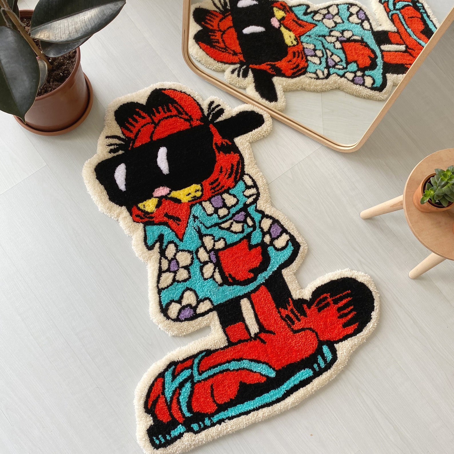 Garfield Custom Tufted Rug / 100% Handmade Rug/tufted Rug - Etsy