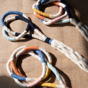 Colorful Macrame Decorative Knots, Modern Wall Hanging Art, Fiber Art ...