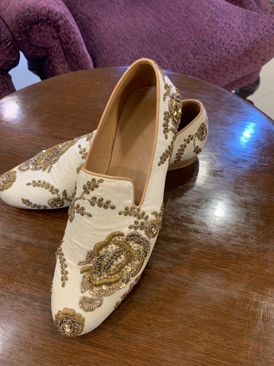 Groom Shoe Wedding Shoes Genuine Leather Shoe Mojadi Sherwani Shoes ...