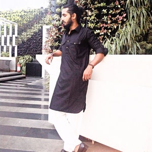 White Pathani Suit Black Pathani Suit Pathani Kurta Pakistani Salwar ...