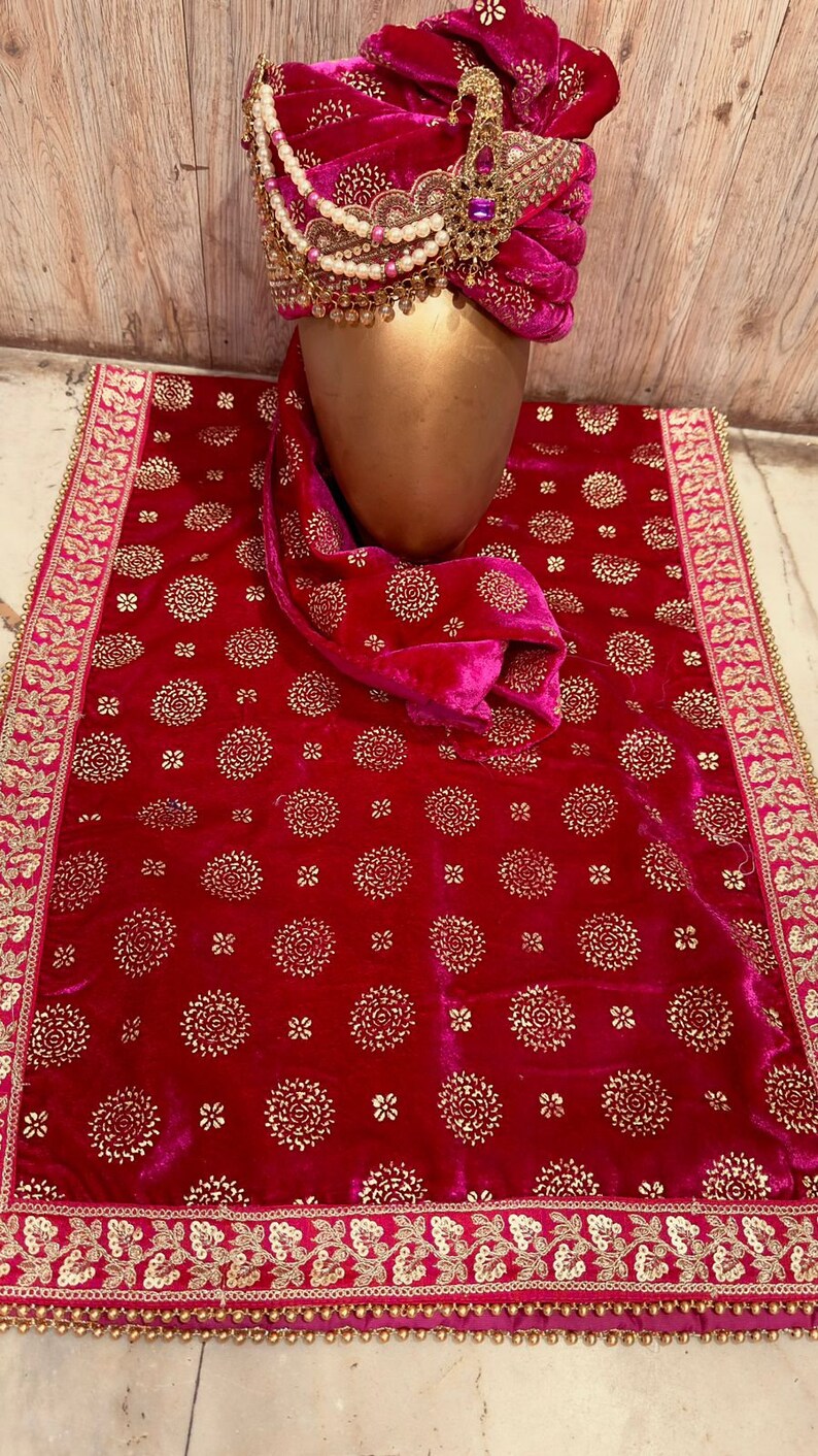 Groom Stole Pagadi and Dupatta Set Safa Pagri Groom Dupatta Wedding ...