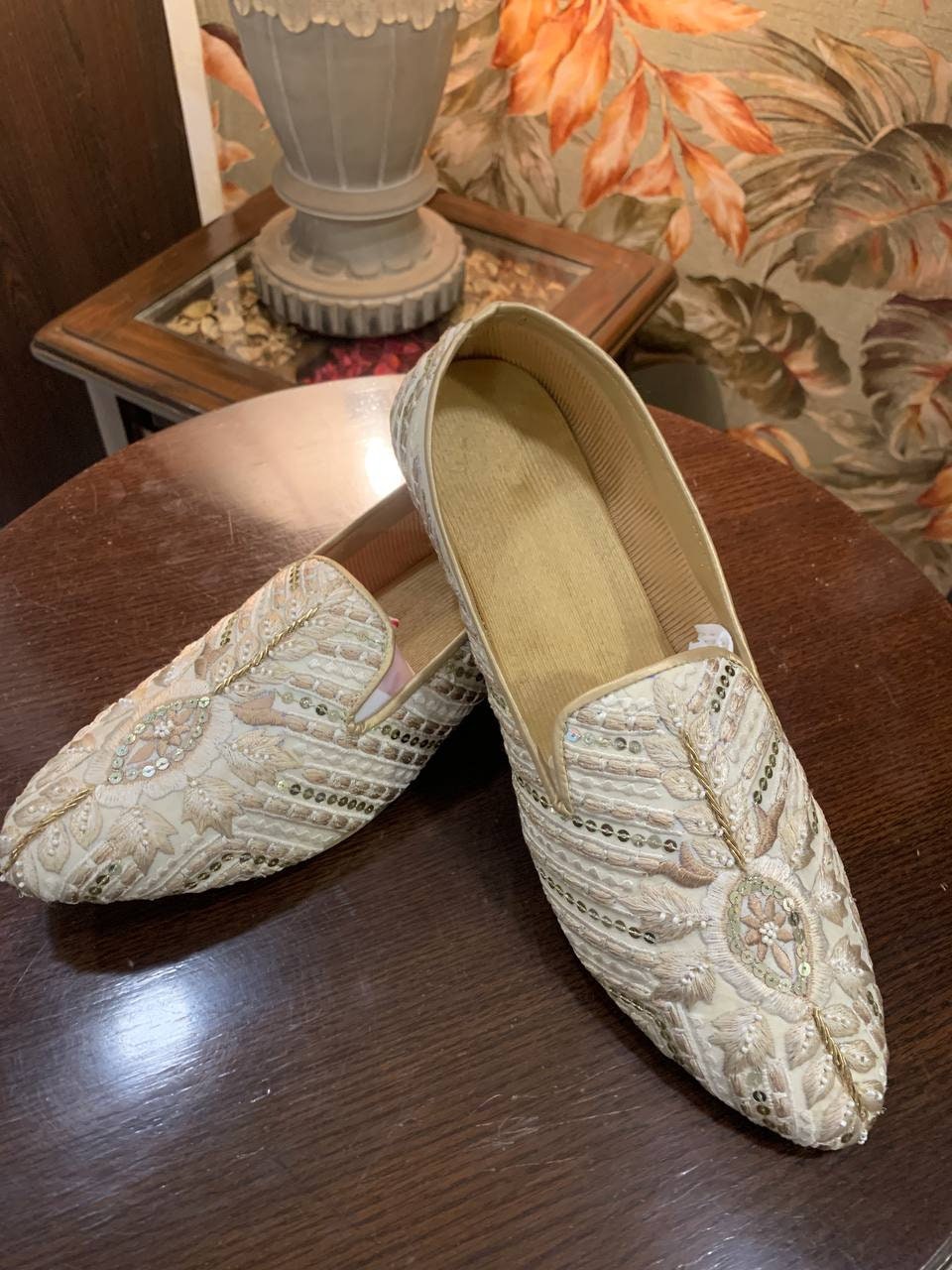 Groom Shoe Wedding Shoes Genuine Leather Shoe Mojadi Sherwani Shoes ...