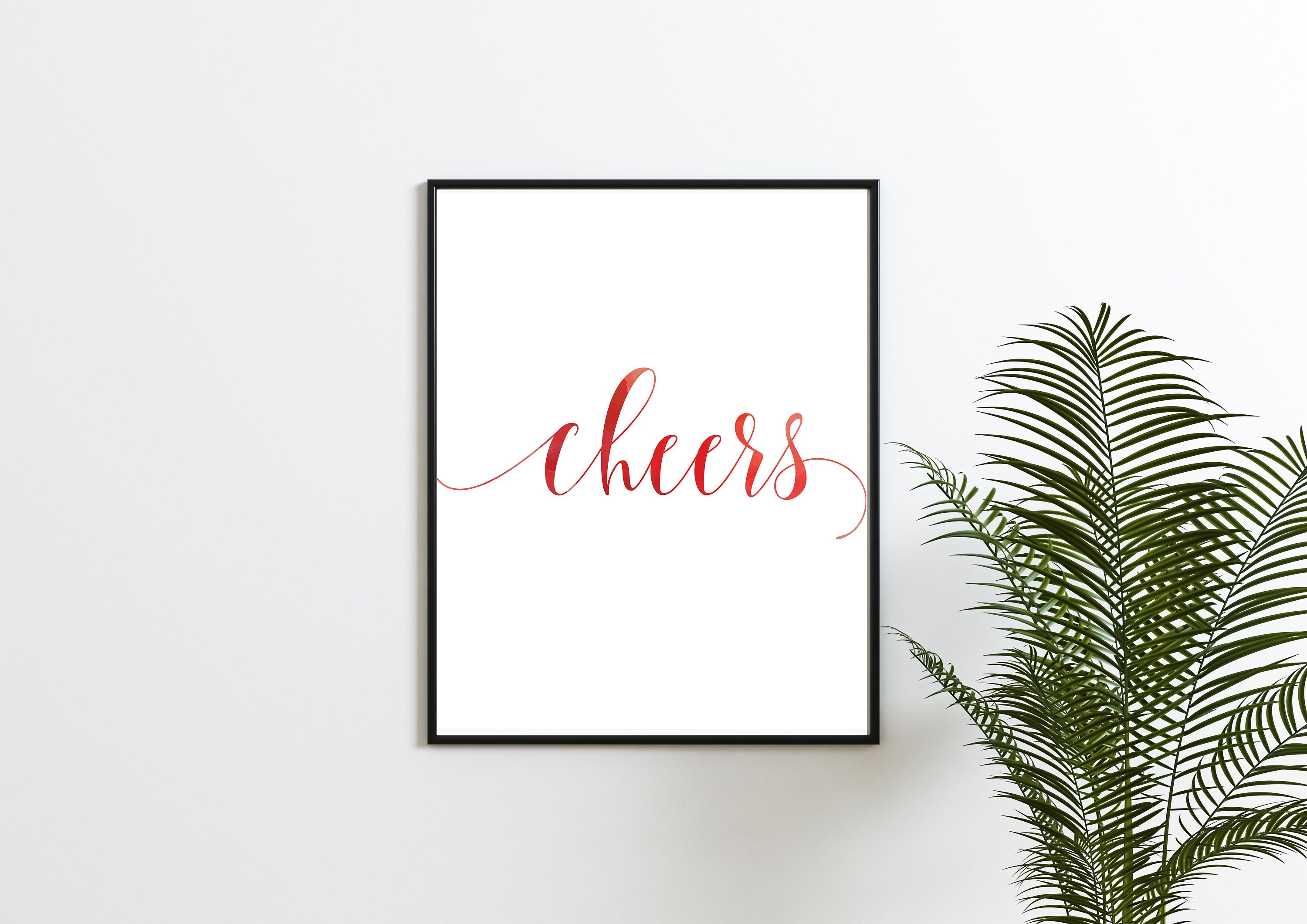 Cheers Printable, Wall Art, Instant Download, Wall Decor - Etsy