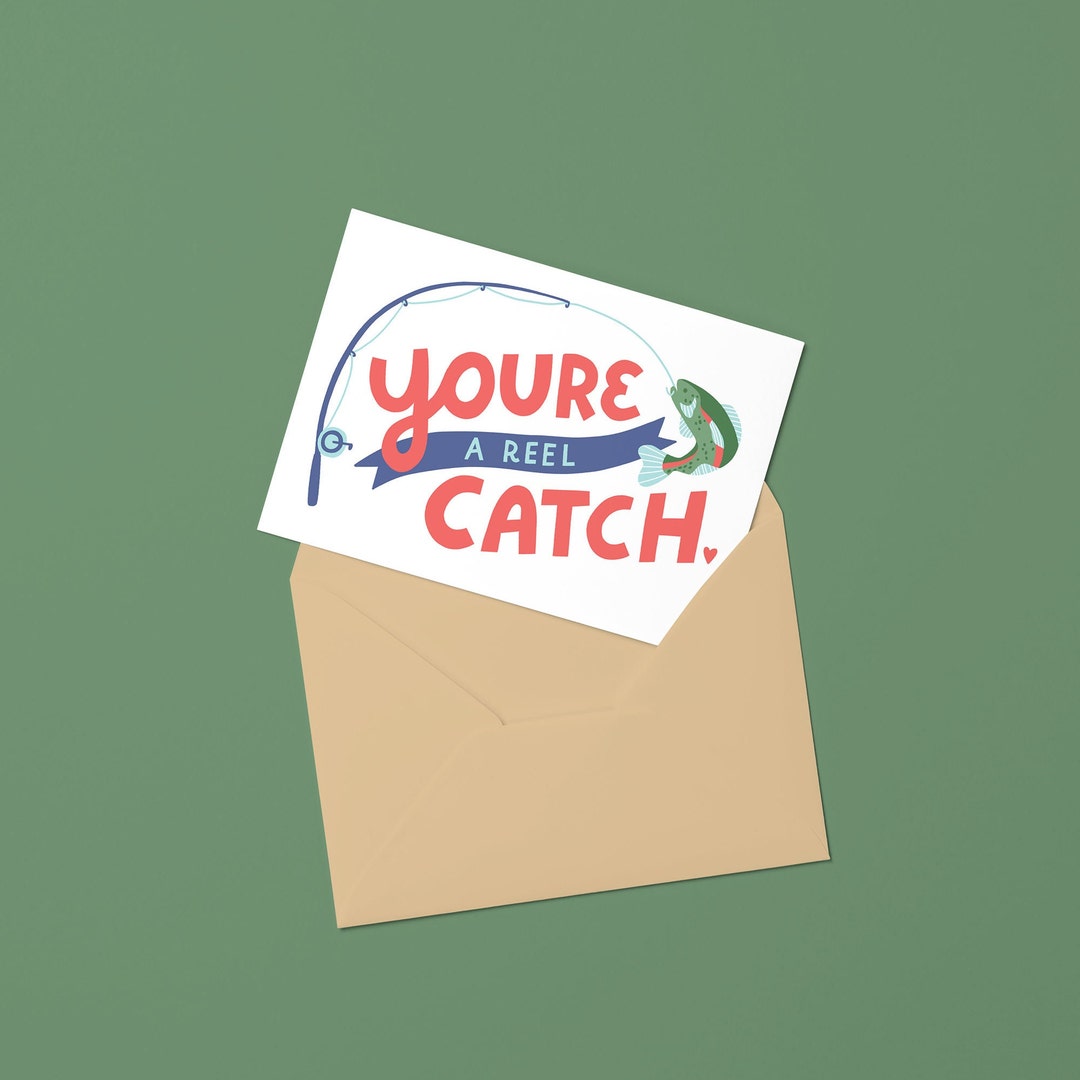 You're a Catch Greeting Card - Etsy