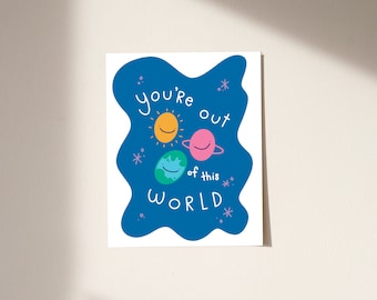 Full Moon Poster - Out of This World - Etsy